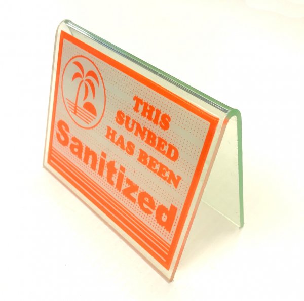 Wolff Tanning > Tanning Signs > THIS BED HAS BEEN SANITIZED BED TENT ...